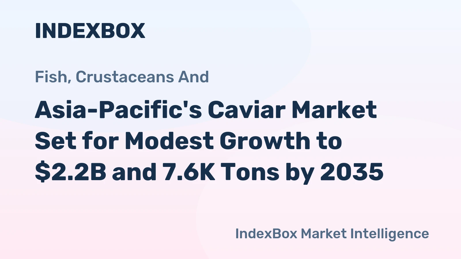 Asia-Pacific's Caviar Market Set for Modest Growth to $2.2B and 7.6K Tons by 2035