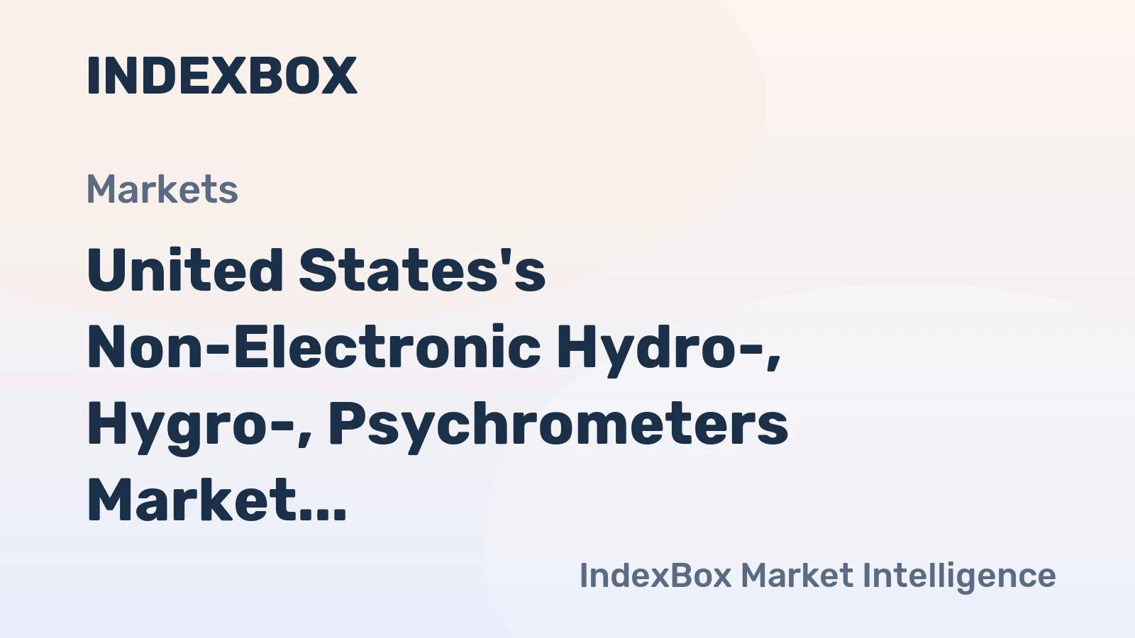 United States's Non-Electronic Hydro-, Hygro-, Psychrometers Market to Grow at a CAGR of 1.0% through 2035
