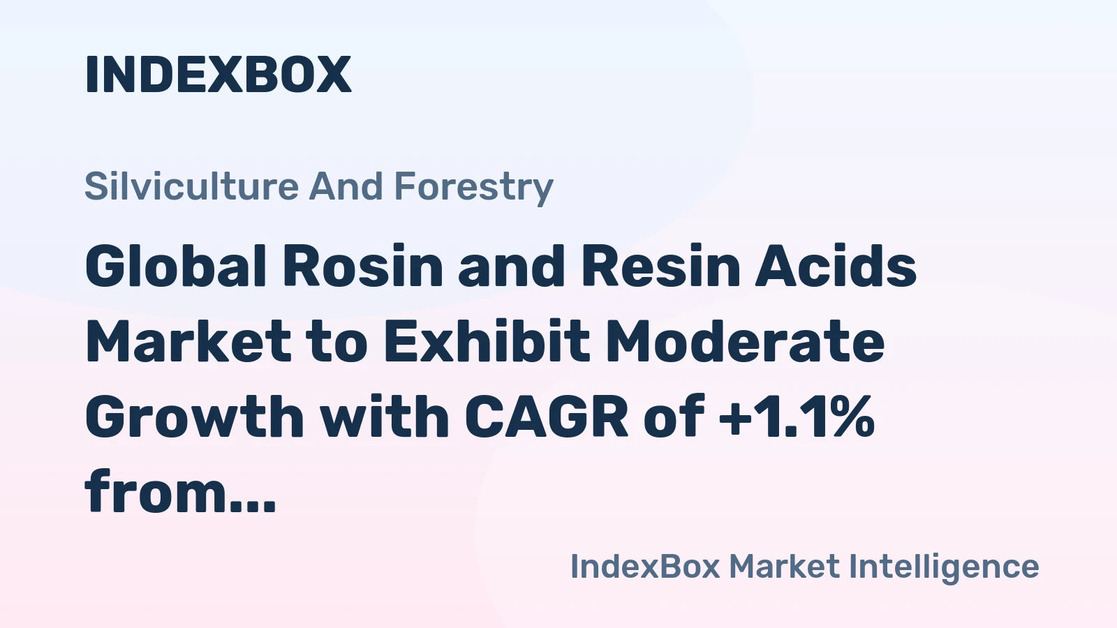Global Rosin and Resin Acids Market to Exhibit Moderate Growth with CAGR of +1.1% from 2024 to 2035