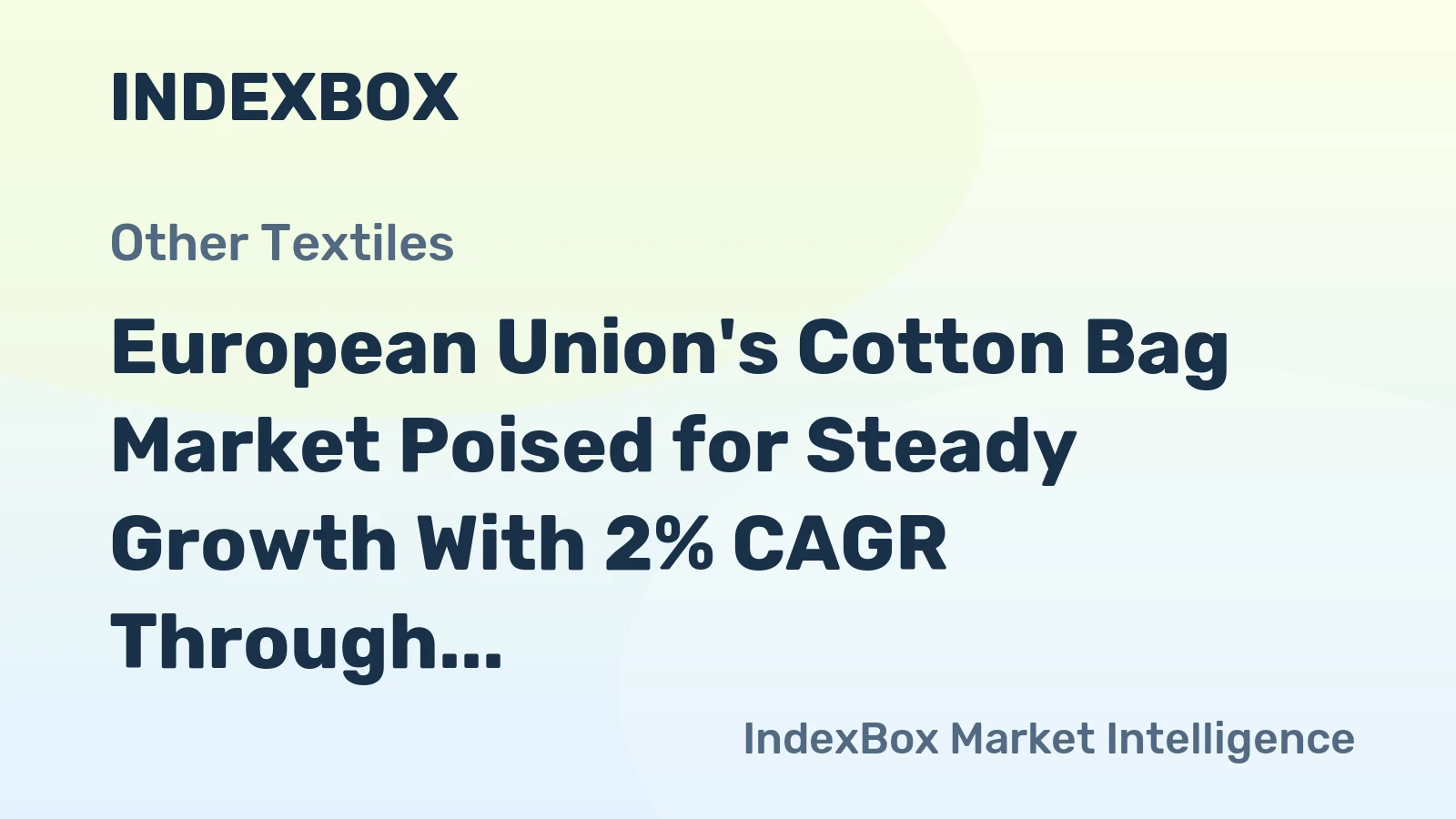 European Union's Cotton Bag Market Poised for Steady Growth With 2% CAGR Through 2035