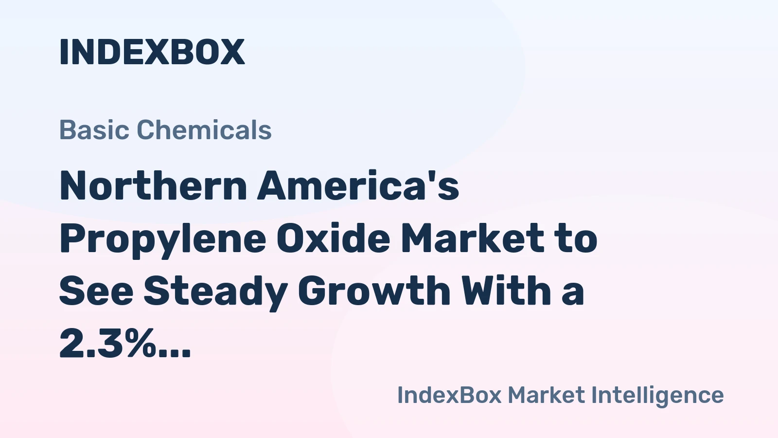 Northern America's Propylene Oxide Market to See Steady Growth With a 2.3% Value CAGR