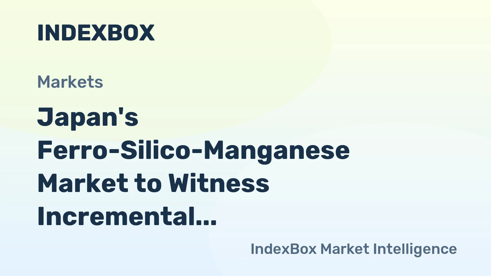 Japan's Ferro-Silico-Manganese Market to Witness Incremental Growth, Projected to Reach 272K Tons and $310M in Value by 2035
