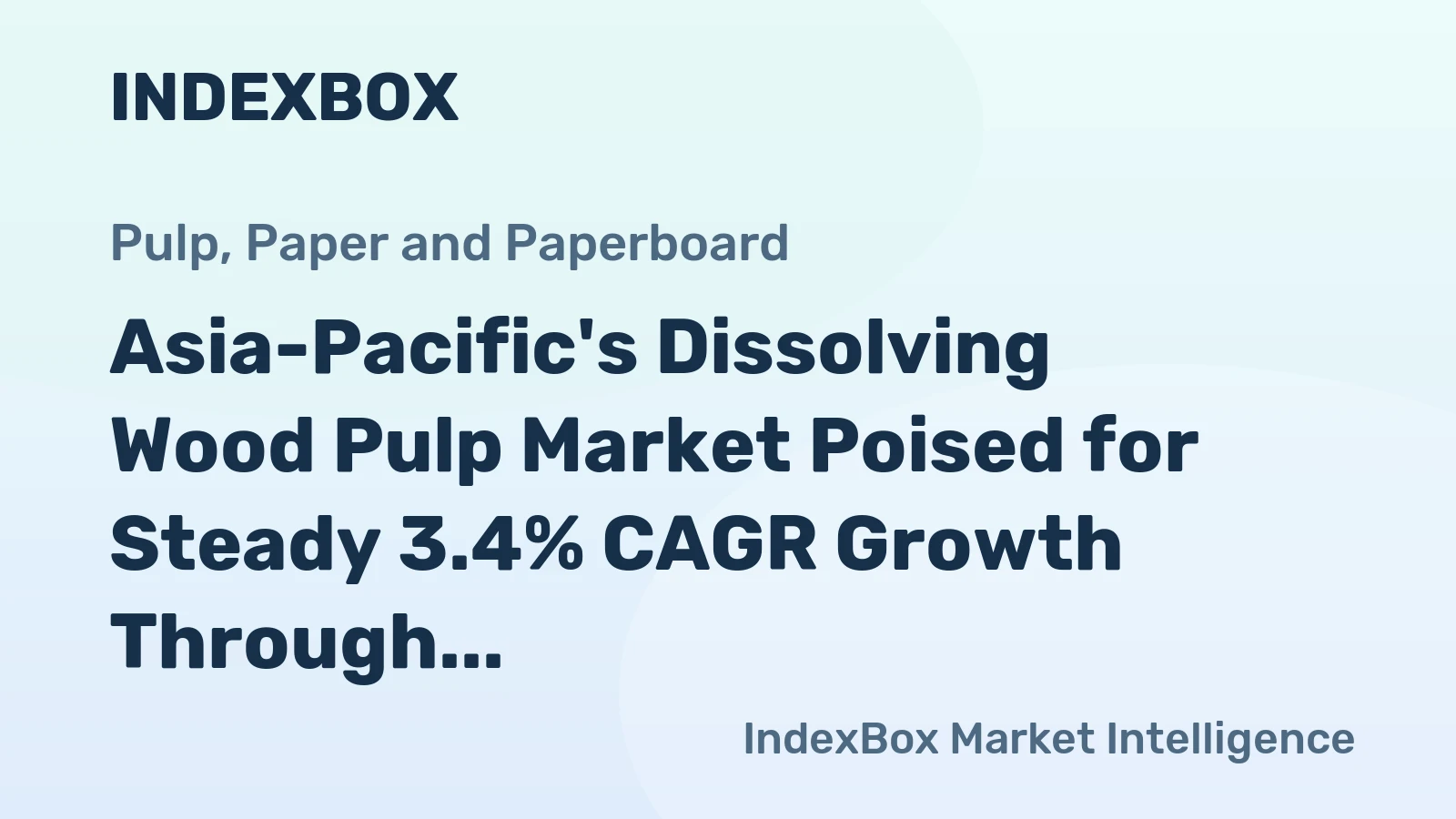 Asia-Pacific's Dissolving Wood Pulp Market Poised for Steady 3.4% CAGR Growth Through 2035