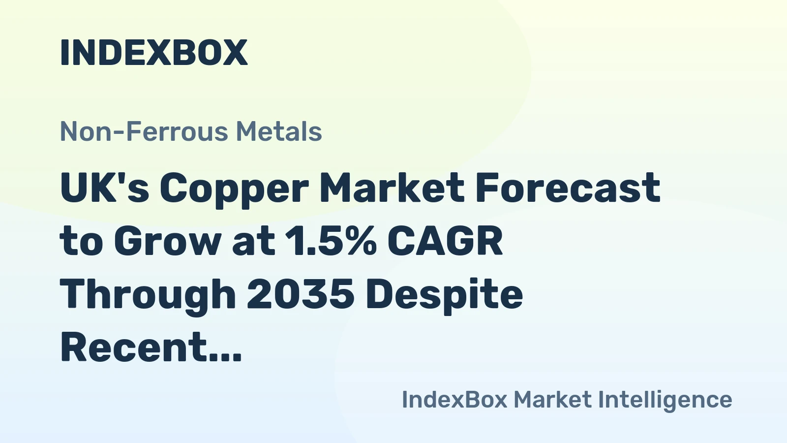UK's Copper Market Forecast to Grow at 1.5% CAGR Through 2035 Despite Recent Contraction