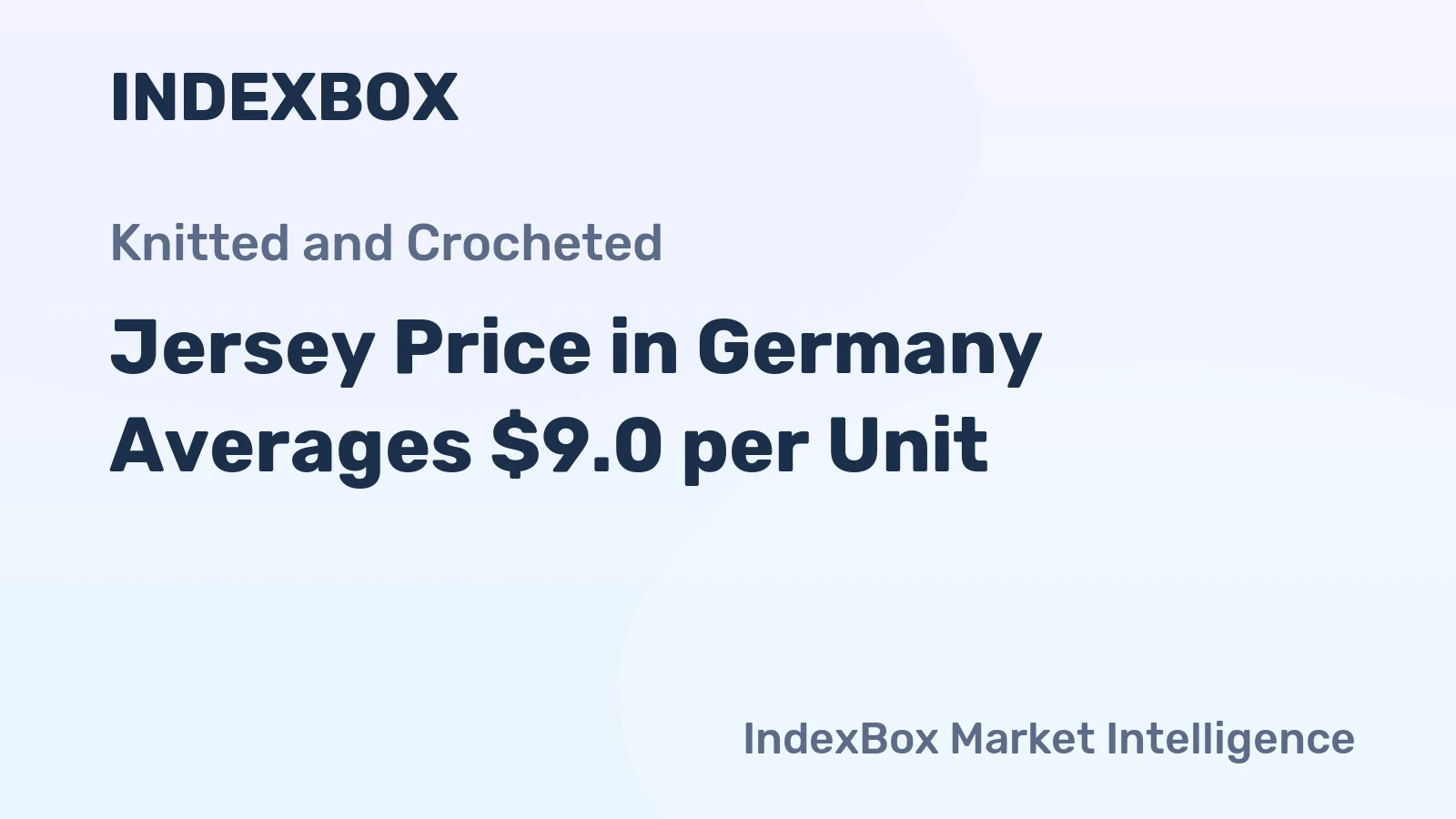 Jersey Price in Germany Averages $9.0 per Unit