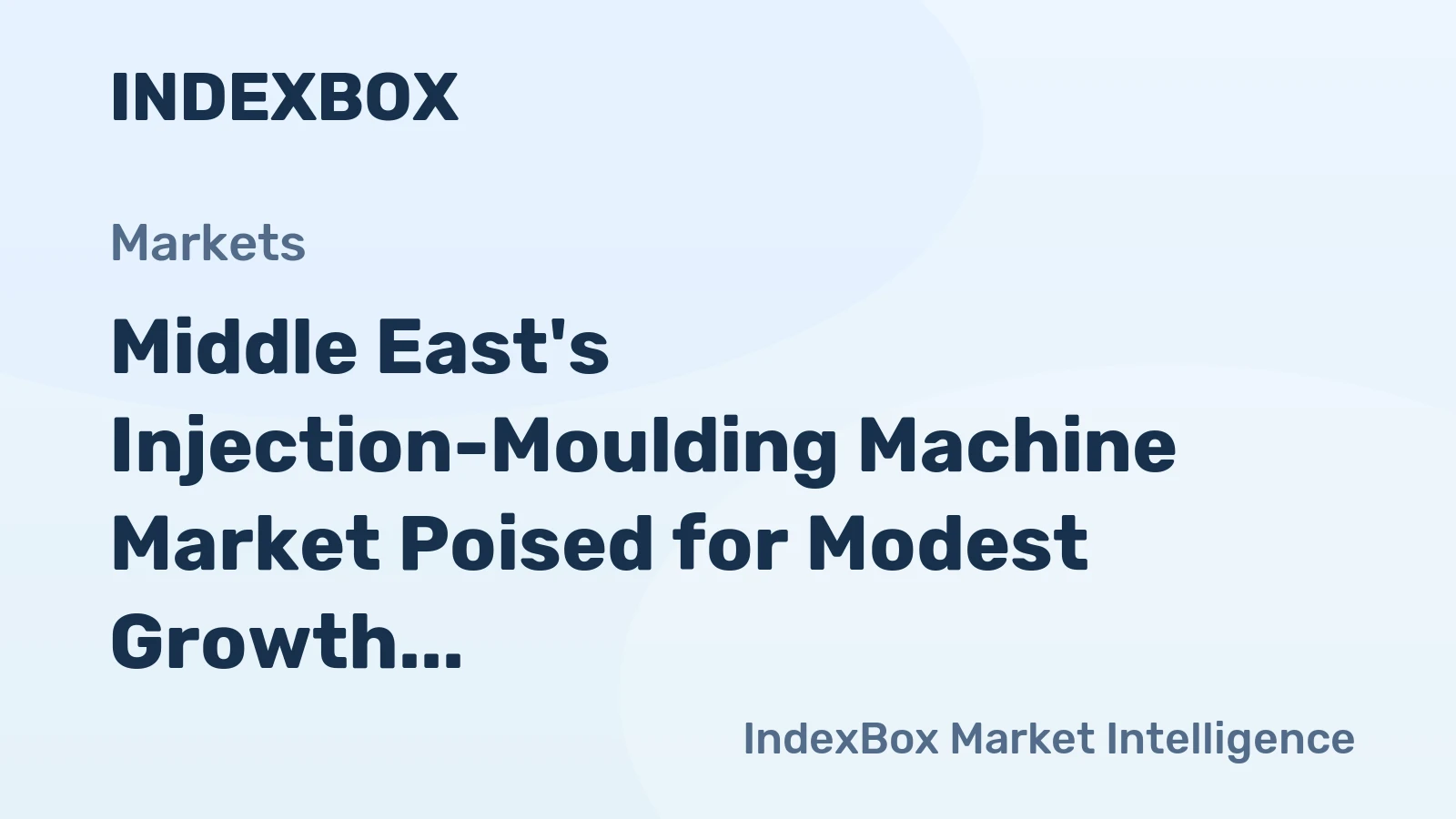 Middle East's Injection-Moulding Machine Market Poised for Modest Growth With 1.9% CAGR Through 2035