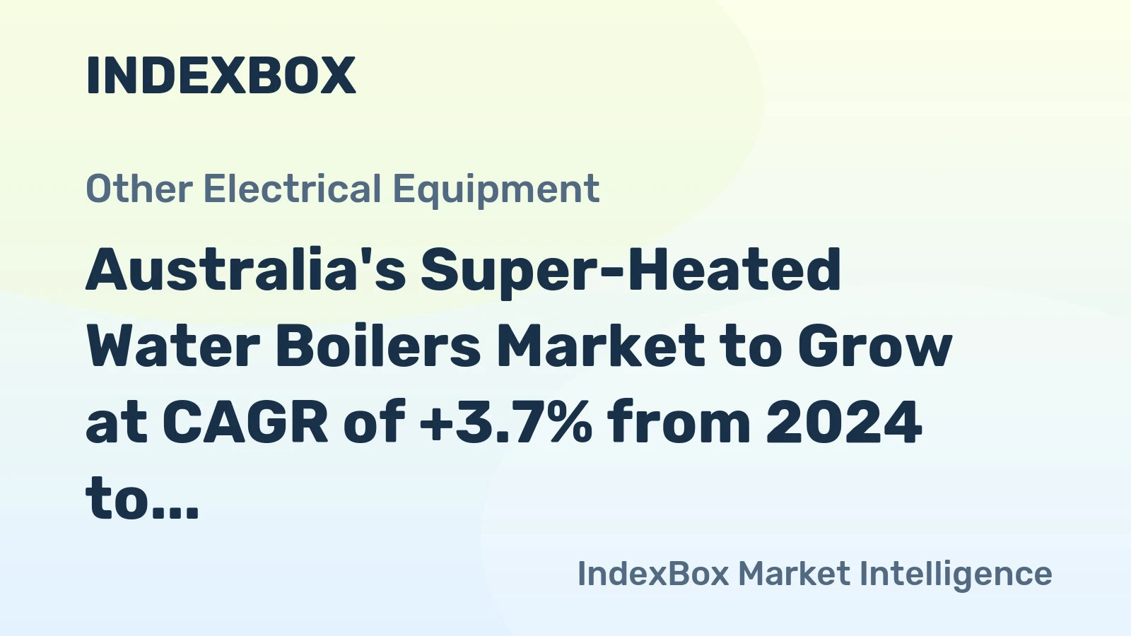 Australia's Super-Heated Water Boilers Market to Grow at CAGR of +3.7% from 2024 to 2035