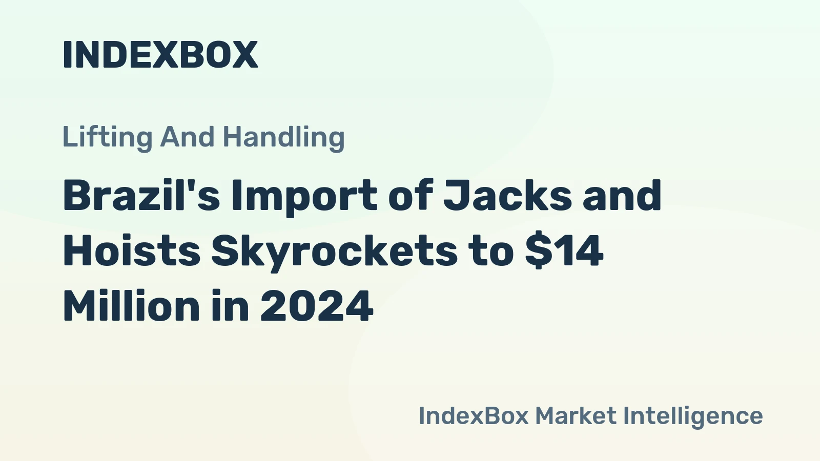 Brazil's Import of Jacks and Hoists Skyrockets to $14 Million in 2024