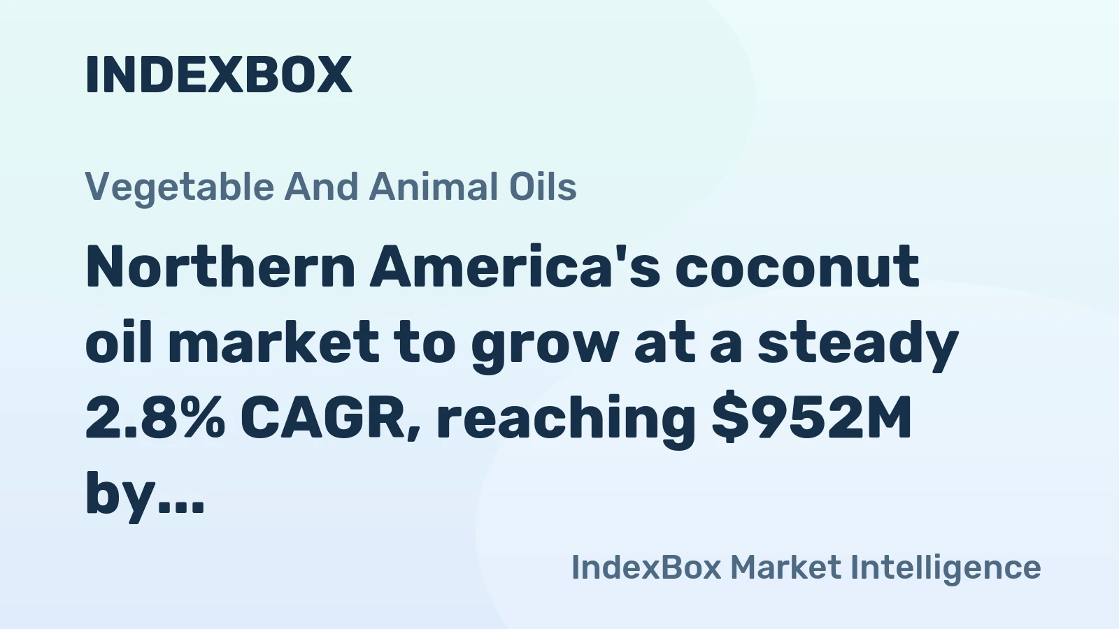 Northern America's coconut oil market to grow at a steady 2.8% CAGR, reaching $952M by 2035.