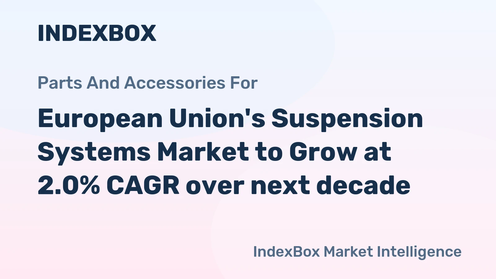European Union's Suspension Systems Market to Grow at 2.0% CAGR over next decade