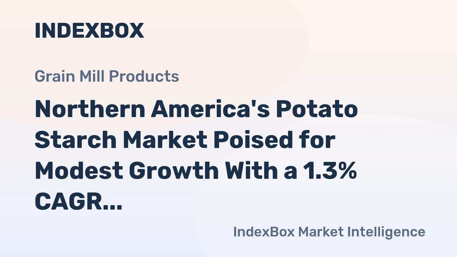 Northern America's Potato Starch Market Poised for Modest Growth With a 1.3% CAGR