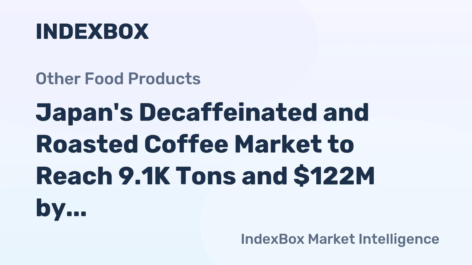 Japan's Decaffeinated and Roasted Coffee Market to Reach 9.1K Tons and $122M by 2035