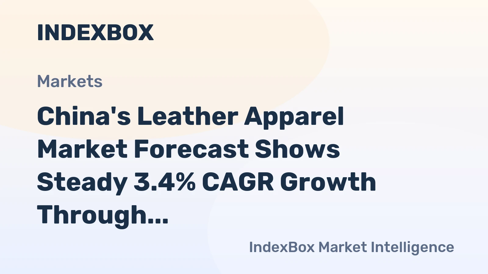 China's Leather Apparel Market Forecast Shows Steady 3.4% CAGR Growth Through 2035
