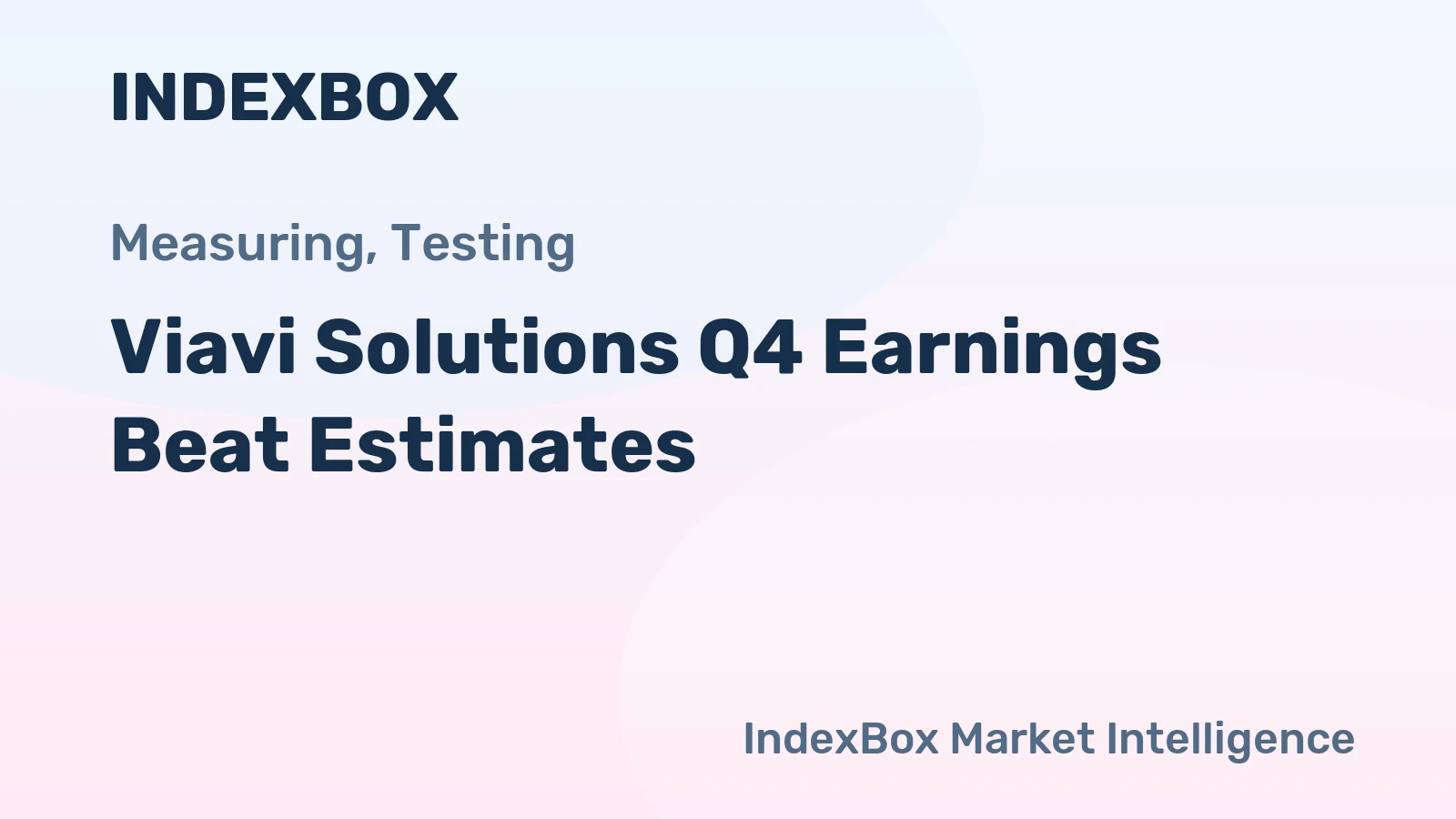 Viavi Solutions Q4 Earnings Beat Estimates