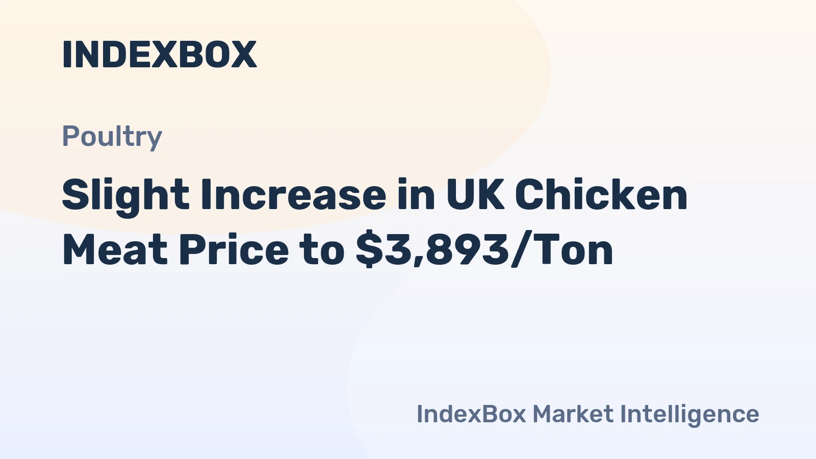 Slight Increase in UK Chicken Meat Price to $3,893/Ton