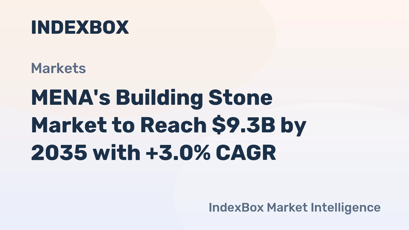 MENA's Building Stone Market to Reach $9.3B by 2035 with +3.0% CAGR
