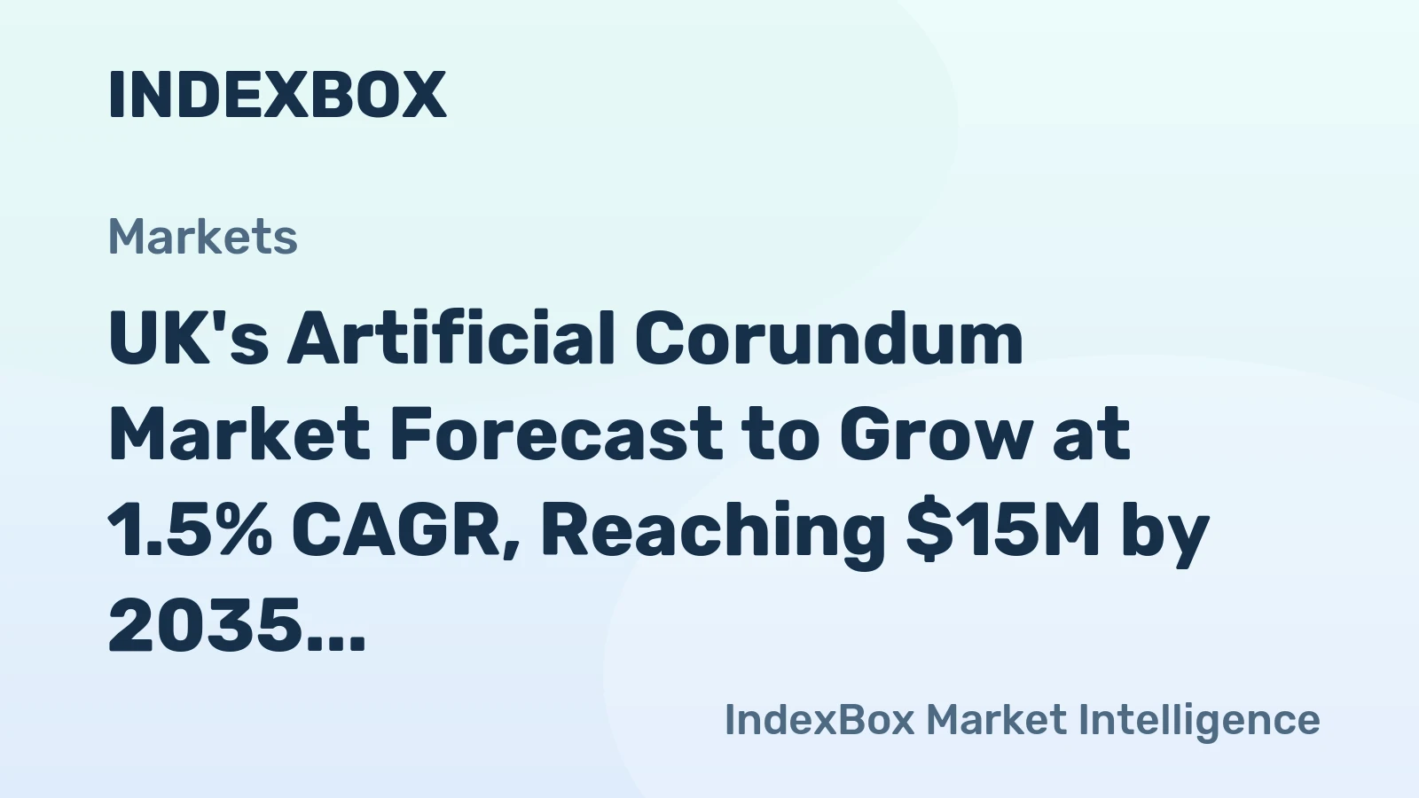 UK's Artificial Corundum Market Forecast to Grow at 1.5% CAGR, Reaching $15M by 2035 on Rising Demand