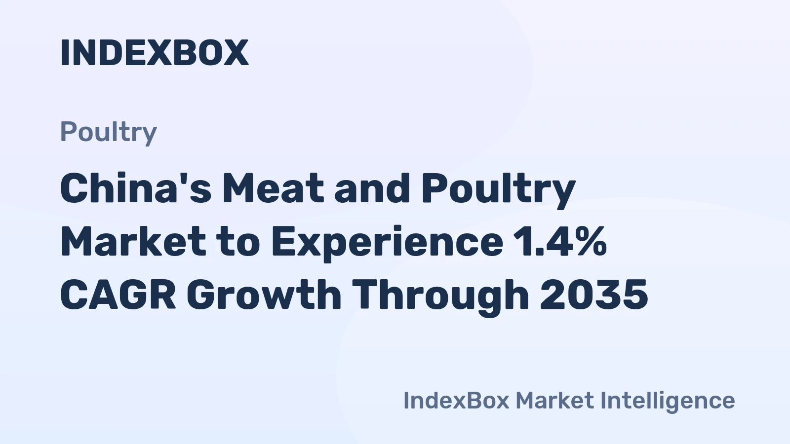 China's Meat and Poultry Market to Experience 1.4% CAGR Growth Through 2035