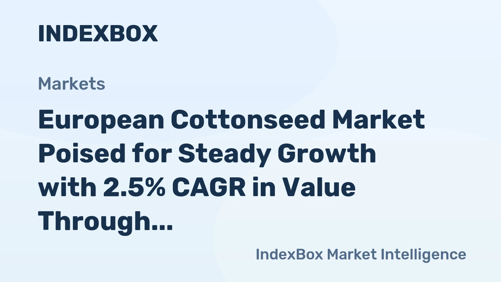 European Cottonseed Market Poised for Steady Growth with 2.5% CAGR in Value Through 2035