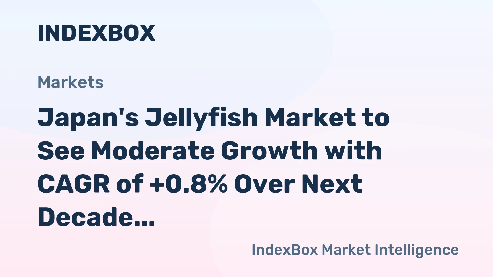 Japan's Jellyfish Market to See Moderate Growth with CAGR of +0.8% Over Next Decade