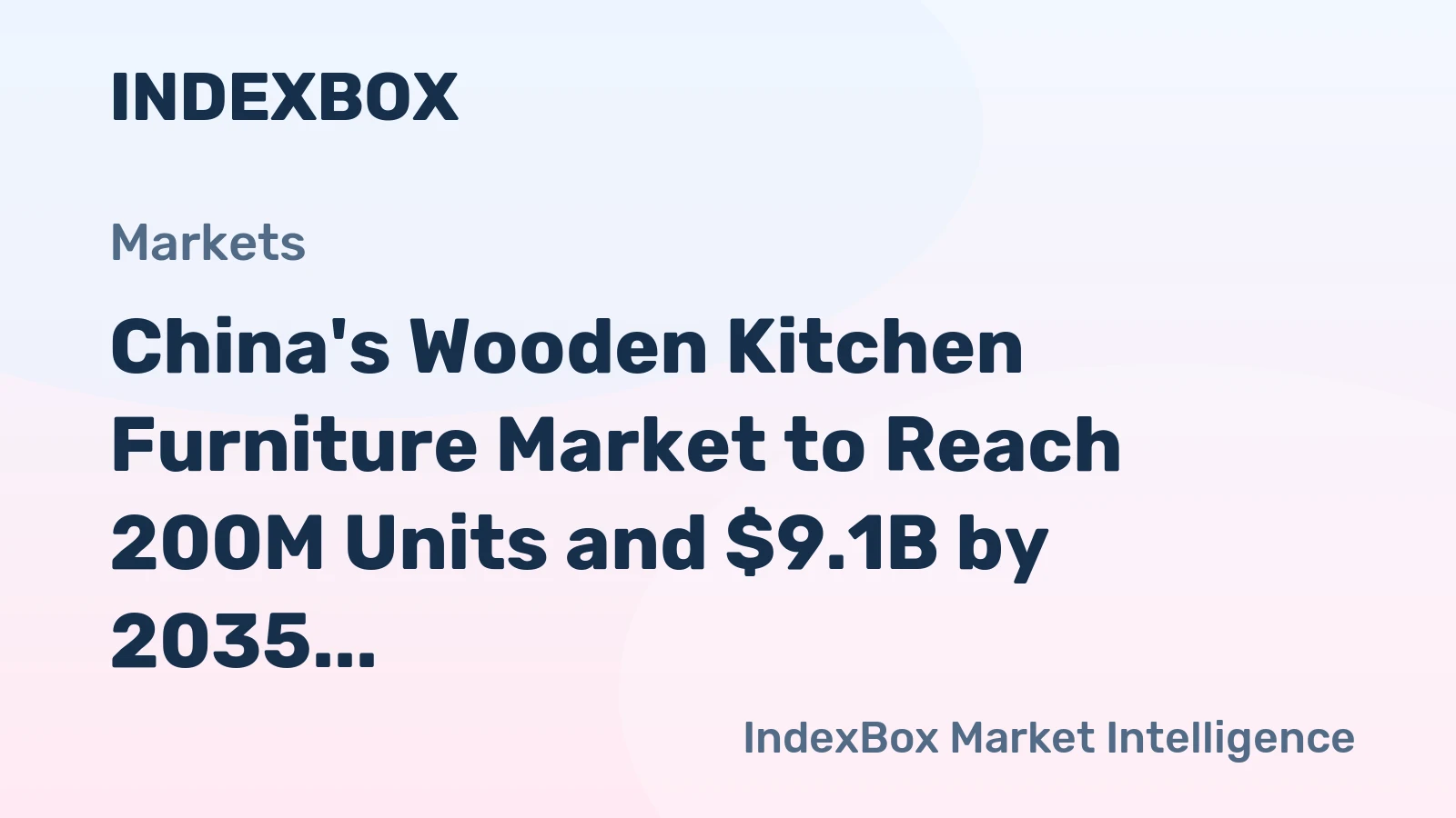 China's Wooden Kitchen Furniture Market to Reach 200M Units and $9.1B by 2035