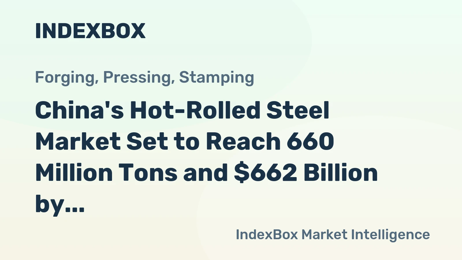 China's Hot-Rolled Steel Market Set to Reach 660 Million Tons and $662 Billion by 2035