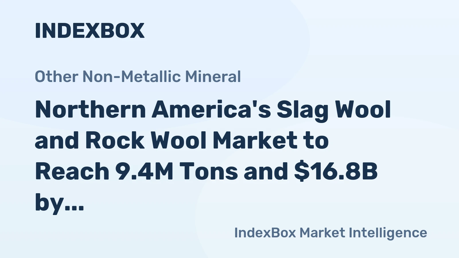 Northern America's Slag Wool and Rock Wool Market to Reach 9.4M Tons and $16.8B by 2035