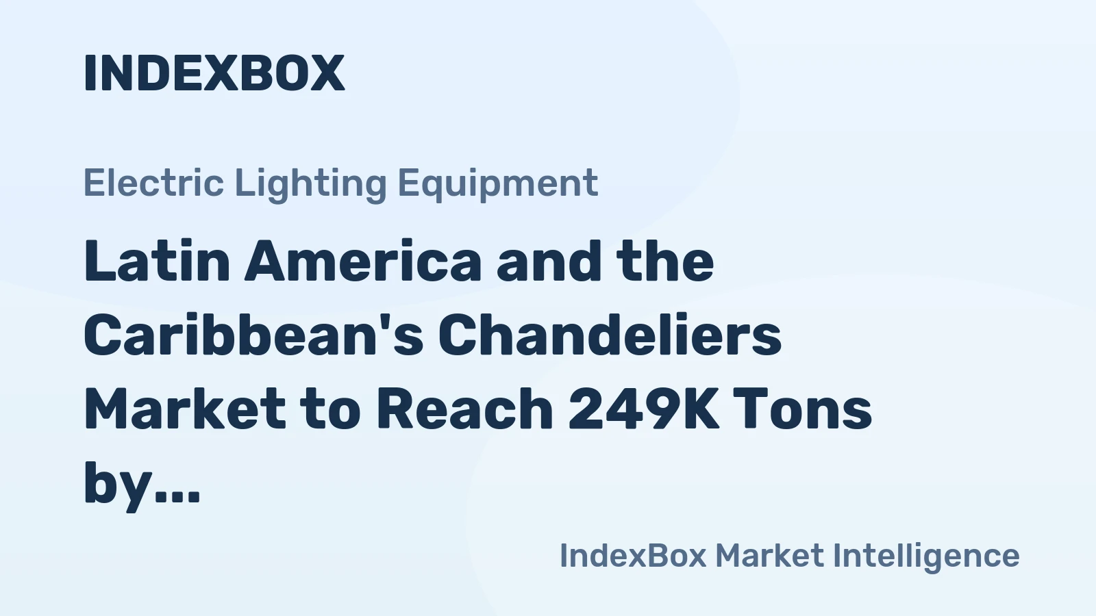 Latin America and the Caribbean's Chandeliers Market to Reach 249K Tons by 2035, Valued at $4.5B