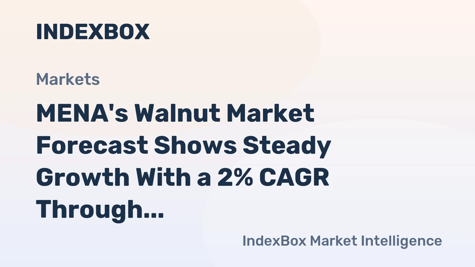 MENA's Walnut Market Forecast Shows Steady Growth With a 2% CAGR Through 2035