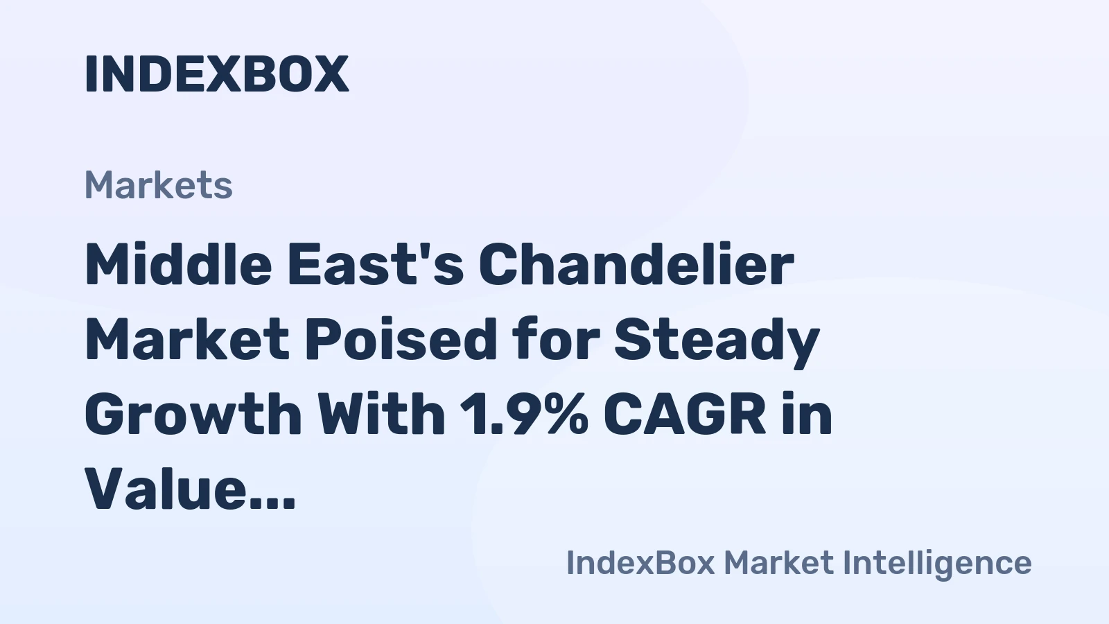 Middle East's Chandelier Market Poised for Steady Growth With 1.9% CAGR in Value Through 2035