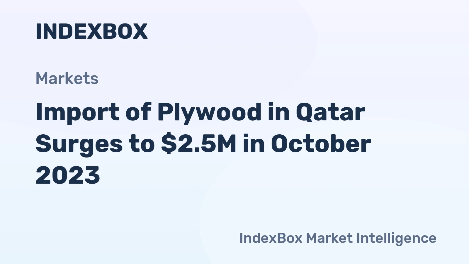 Import of Plywood in Qatar Surges to $2.5M in October 2023