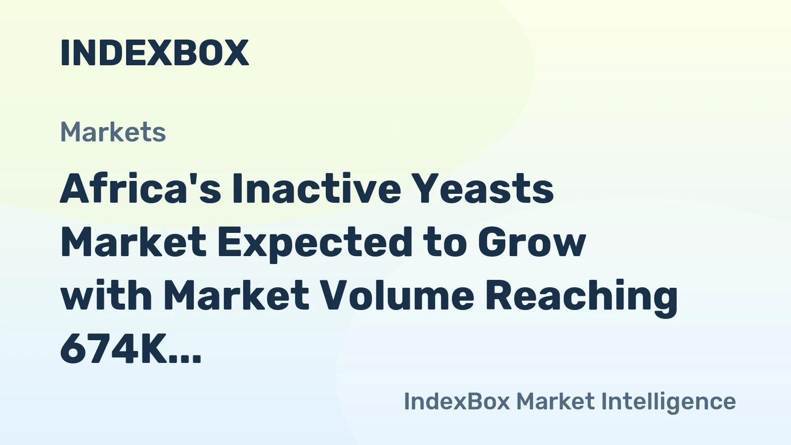 Africa's Inactive Yeasts Market Expected to Grow with Market Volume Reaching 674K tons and Market Value Reaching $3.1B by 2035