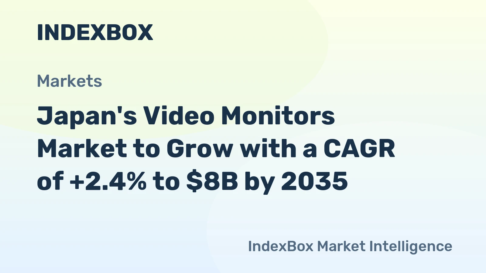 Japan's Video Monitors Market to Grow with a CAGR of +2.4% to $8B by 2035