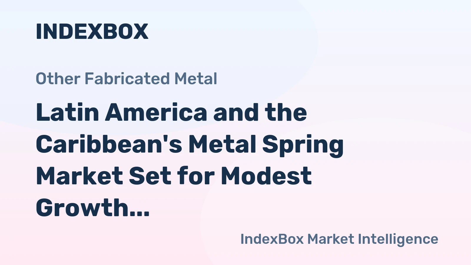 Latin America and the Caribbean's Metal Spring Market Set for Modest Growth to $1.6B and 191K Tons by 2035