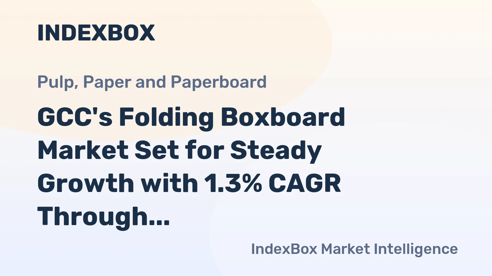 GCC's Folding Boxboard Market Set for Steady Growth with 1.3% CAGR Through 2035