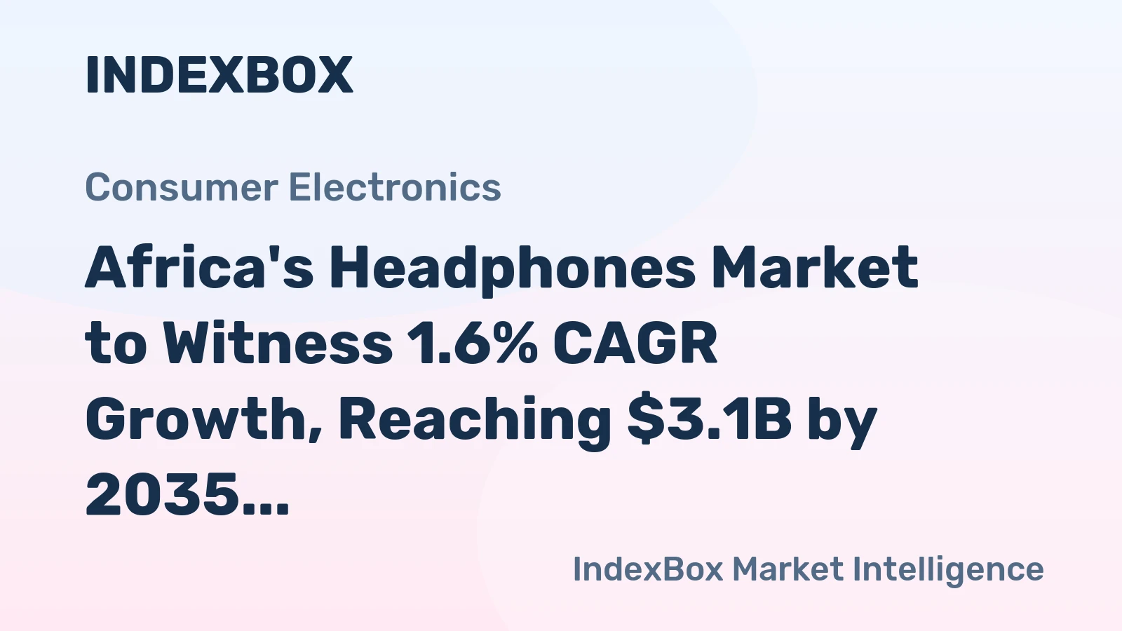 Africa's Headphones Market to Witness 1.6% CAGR Growth, Reaching $3.1B by 2035
