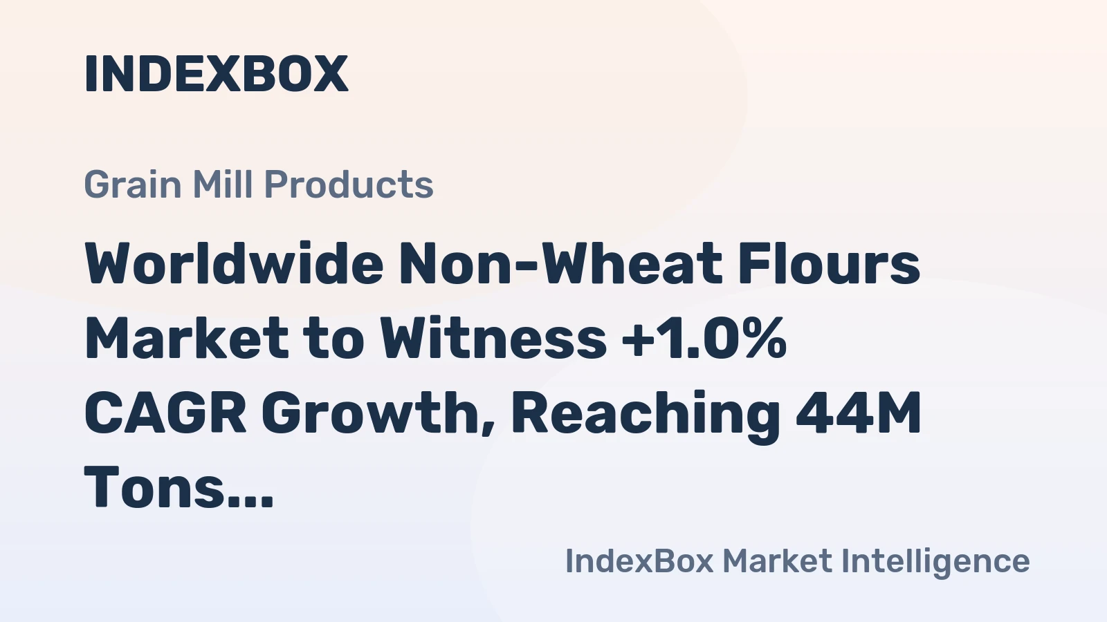 Worldwide Non-Wheat Flours Market to Witness +1.0% CAGR Growth, Reaching 44M Tons by 2035
