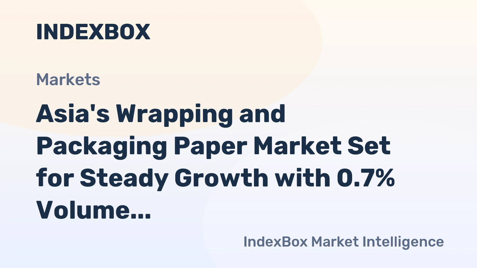 Asia's Wrapping and Packaging Paper Market Set for Steady Growth with 0.7% Volume CAGR Through 2035