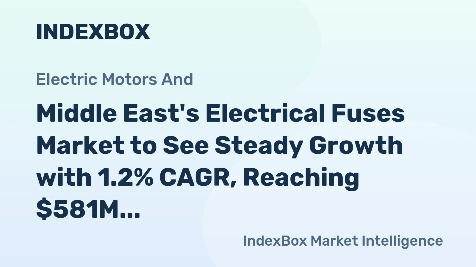 Middle East's Electrical Fuses Market to See Steady Growth with 1.2% CAGR, Reaching $581M by 2035