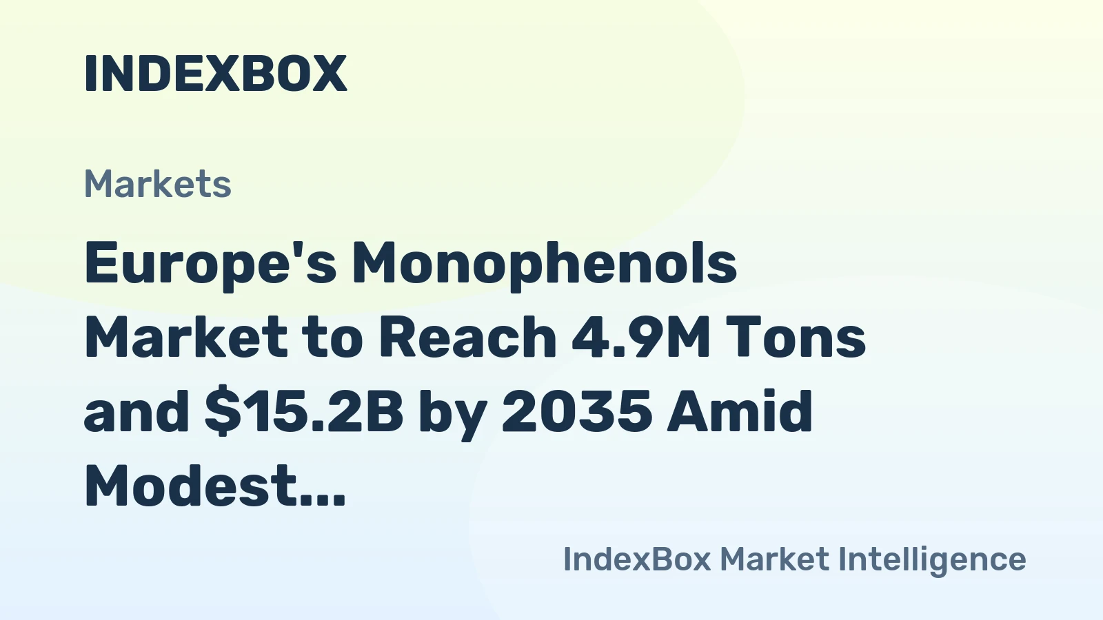 Europe's Monophenols Market to Reach 4.9M Tons and $15.2B by 2035 Amid Modest Growth