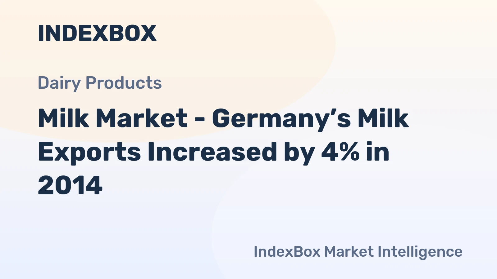 Milk Market - Germany’s Milk Exports Increased by 4% in 2014