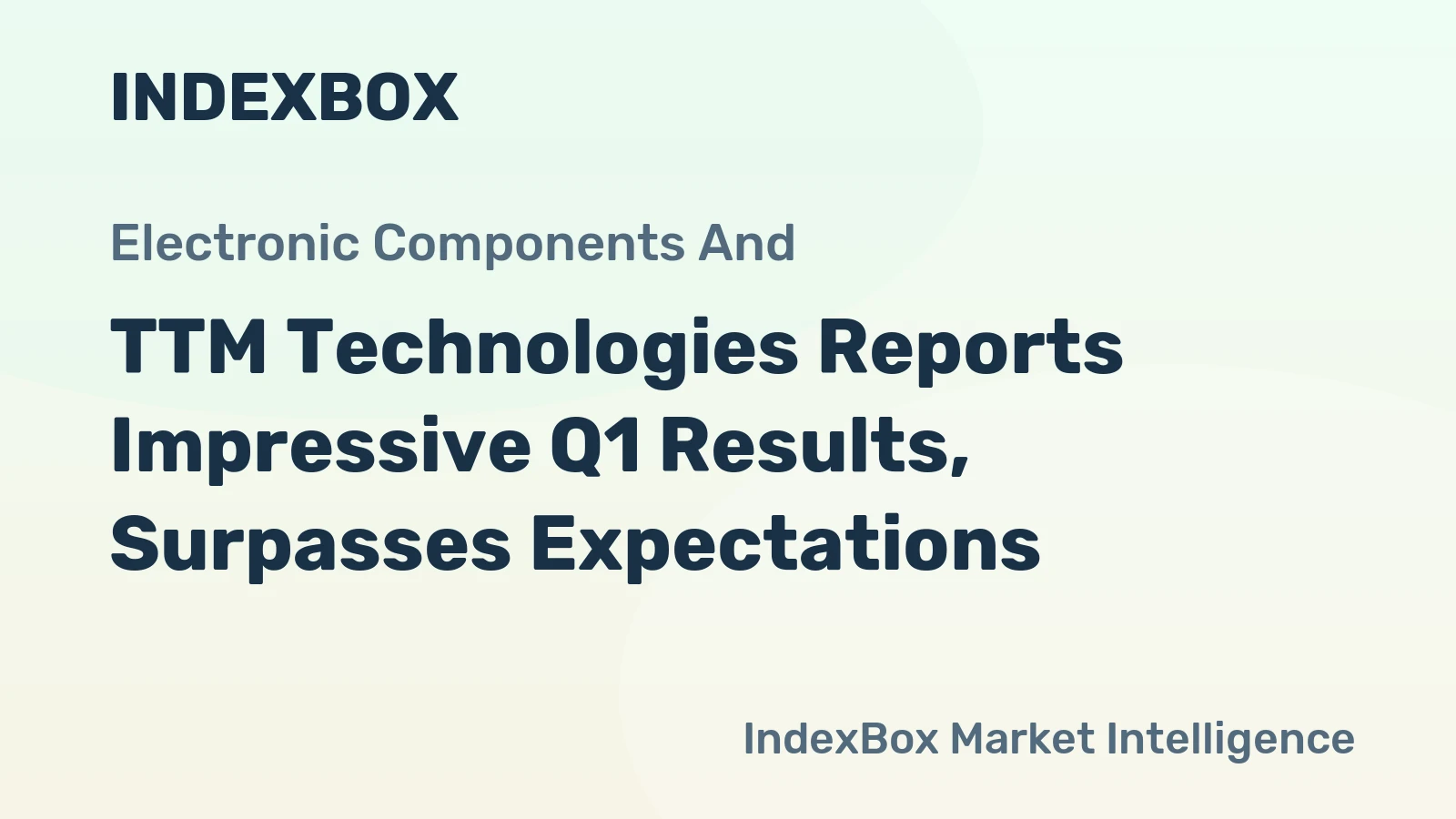 TTM Technologies Reports Impressive Q1 Results, Surpasses Expectations