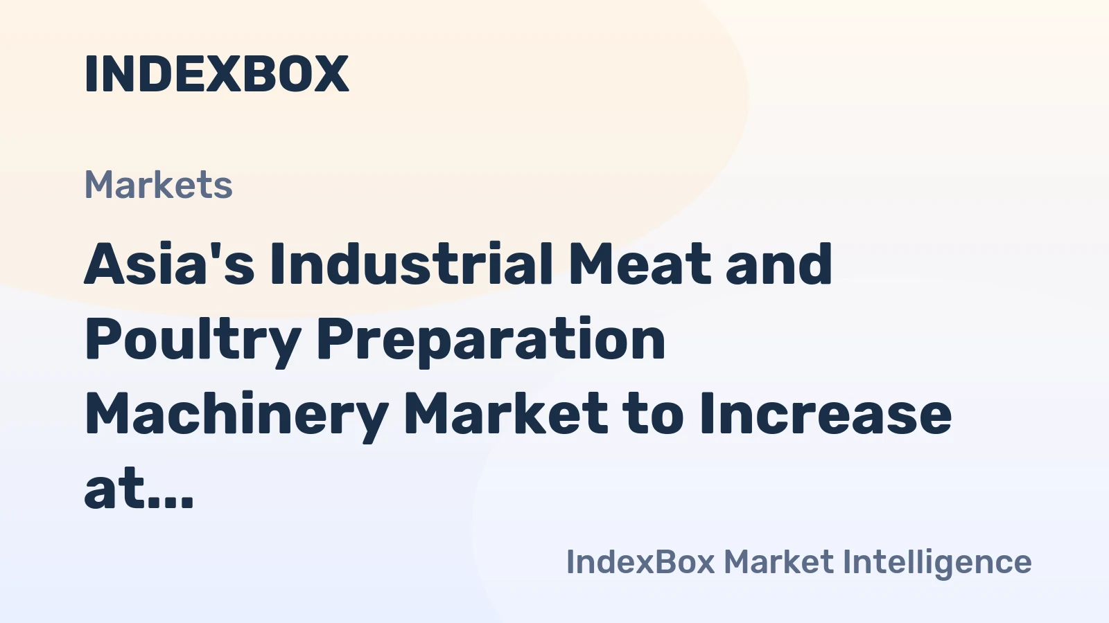 Asia's Industrial Meat and Poultry Preparation Machinery Market to Increase at +2.8% CAGR by 2035