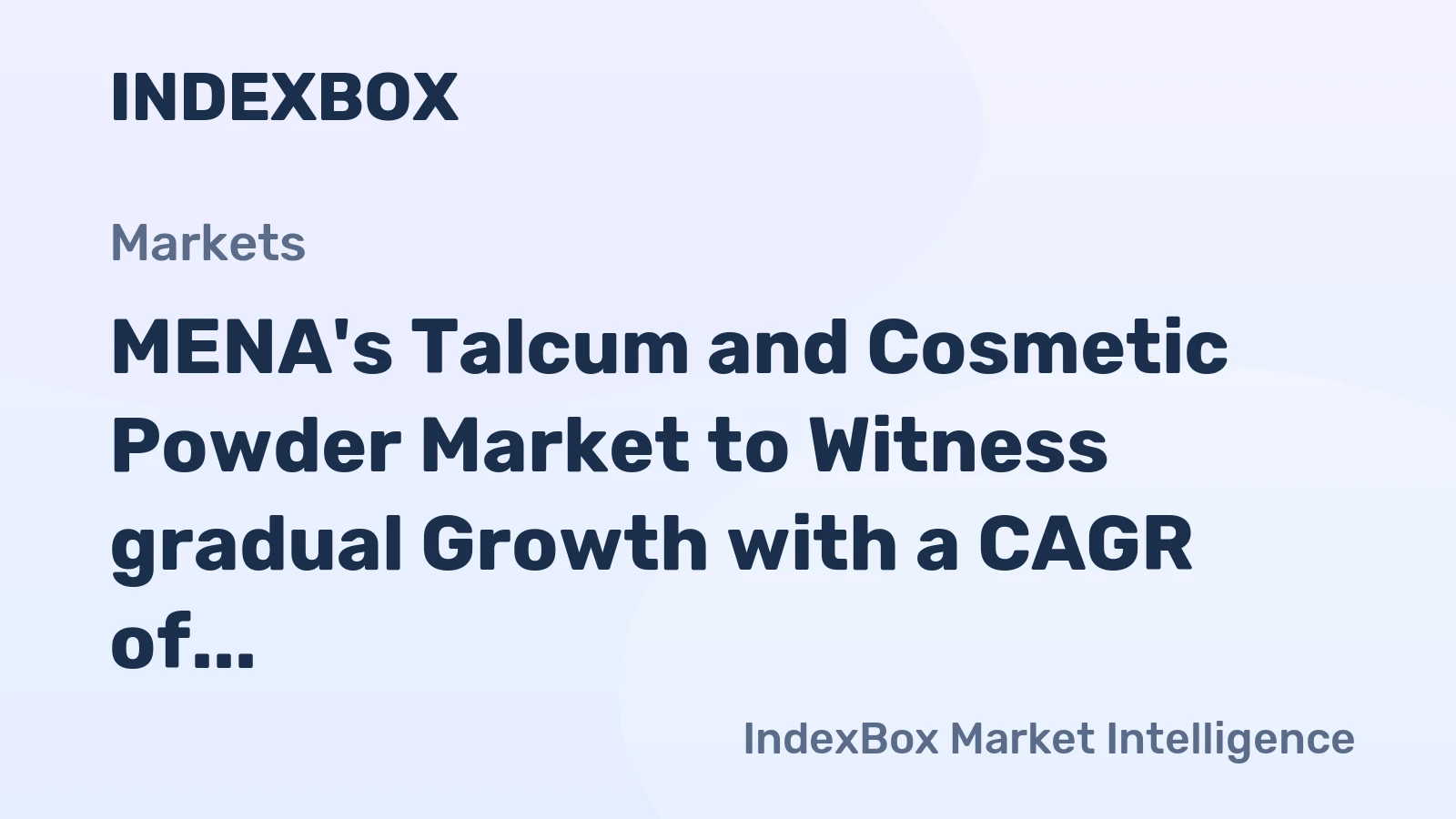MENA's Talcum and Cosmetic Powder Market to Witness gradual Growth with a CAGR of +1.1% from 2024 to 2035