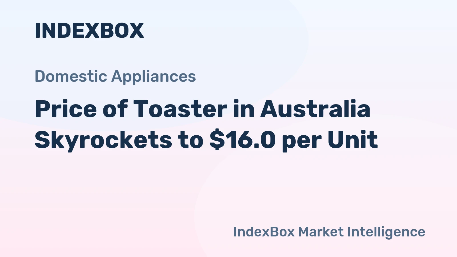 Price of Toaster in Australia Skyrockets to $16.0 per Unit