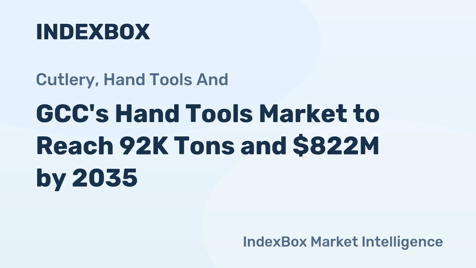 GCC's Hand Tools Market to Reach 92K Tons and $822M by 2035