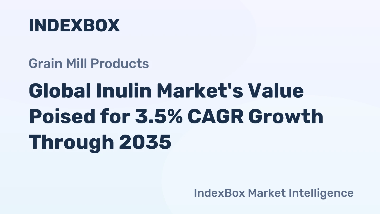 Global Inulin Market's Value Poised for 3.5% CAGR Growth Through 2035