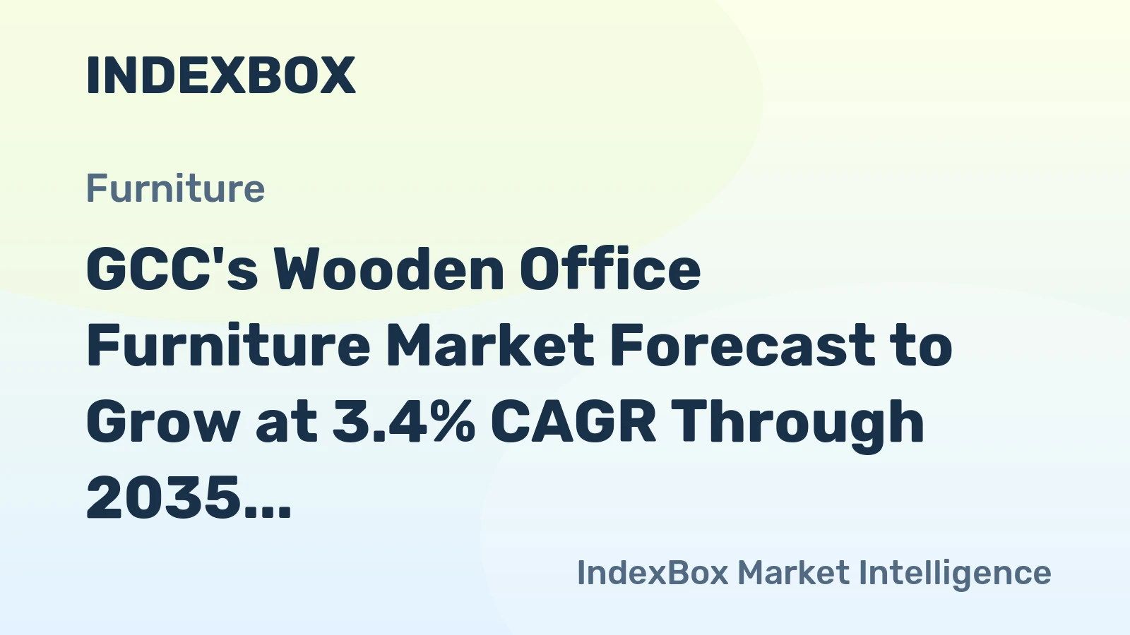 GCC's Wooden Office Furniture Market Forecast to Grow at 3.4% CAGR Through 2035
