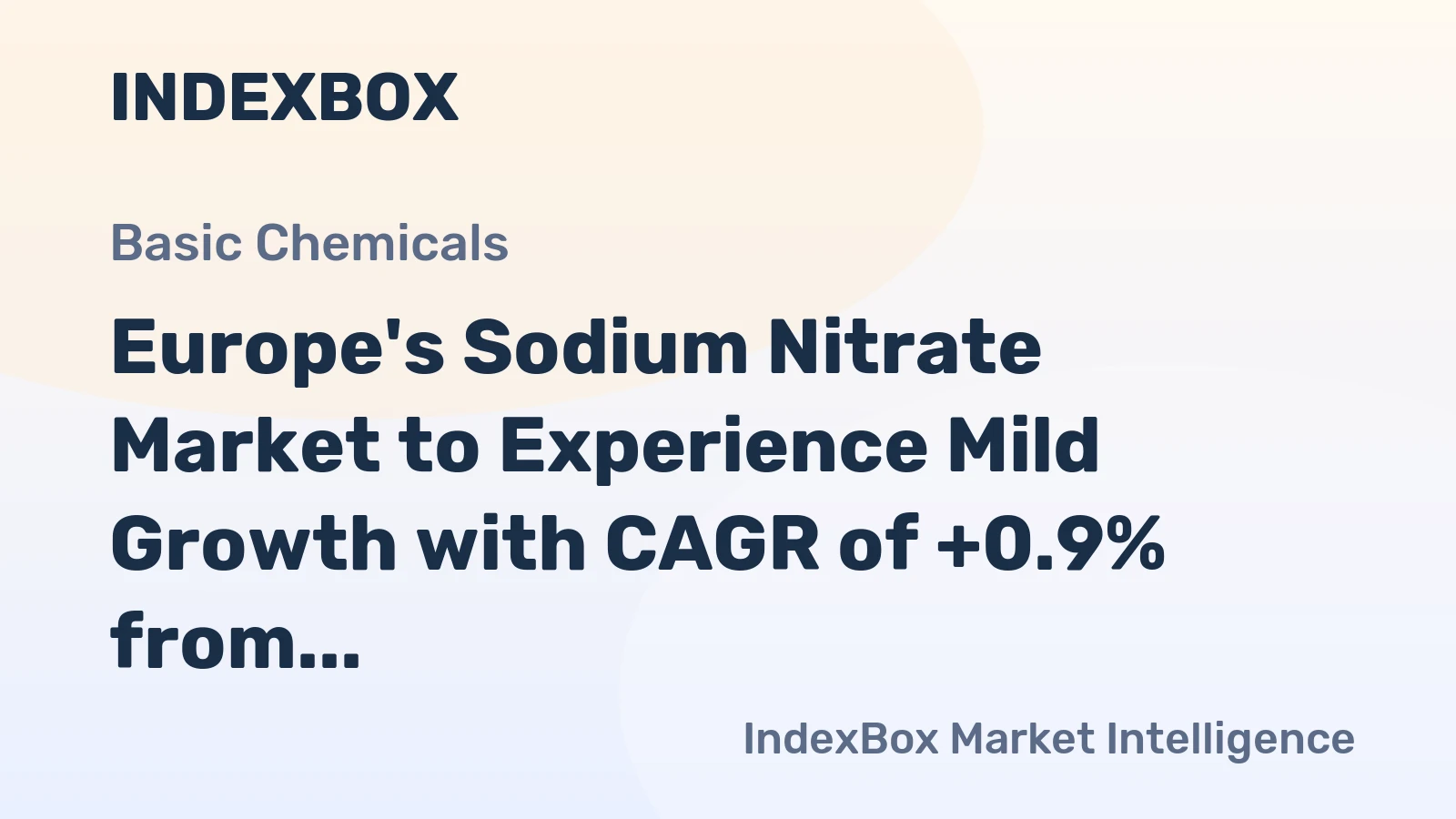 Europe's Sodium Nitrate Market to Experience Mild Growth with CAGR of +0.9% from 2024-2035