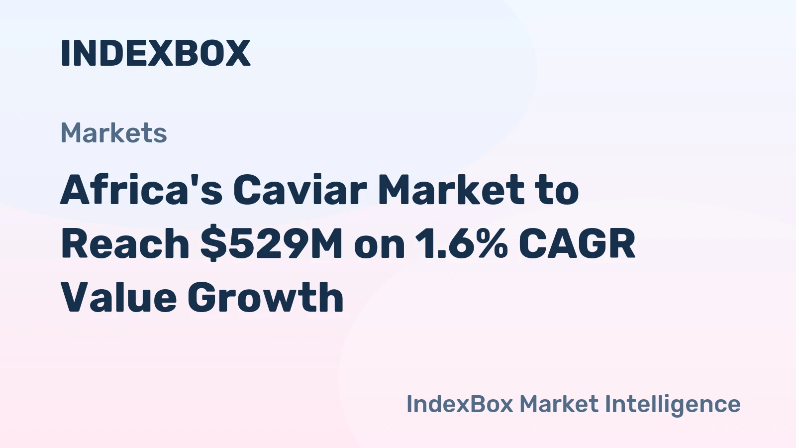 Africa's Caviar Market to Reach $529M on 1.6% CAGR Value Growth